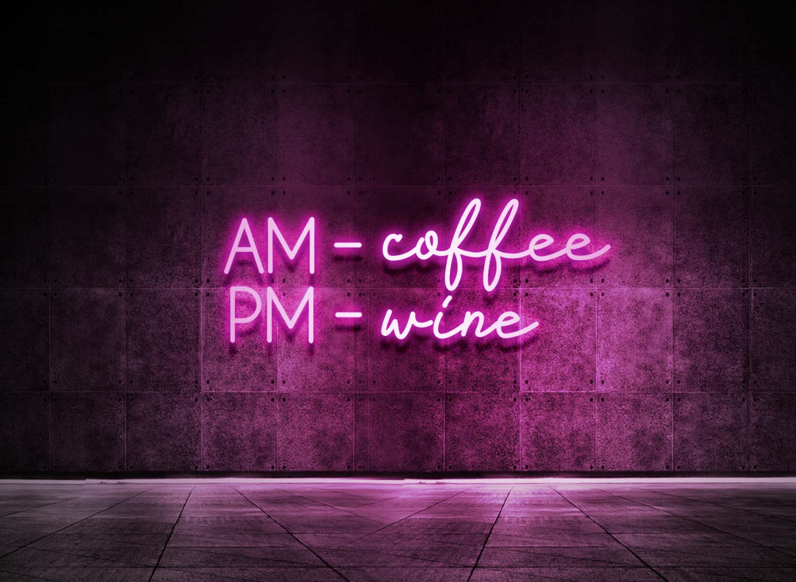 AM Coffee - PM Wine – NEON VIBES®